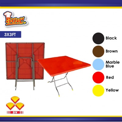 Check out 3V SQUARE PLASTIC TABLE 3FT BLACK Get it on SWC now! https ...